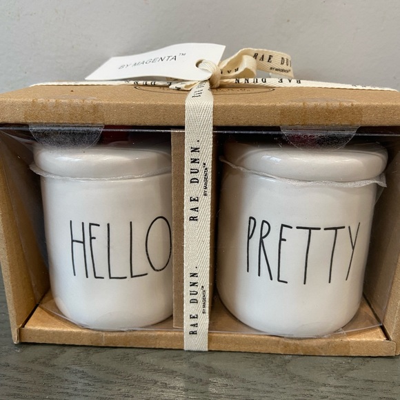 Rae Dunn | Bath | Rae Dunn Hello Pretty Ceramic Canister Jars | Poshmark